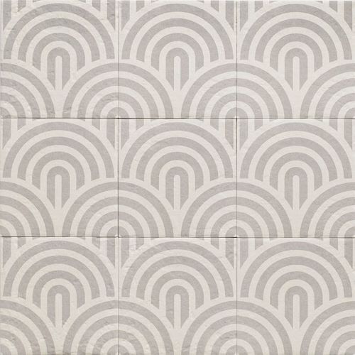 Grey Arc Circular Pattern Floor Tiles Sydney