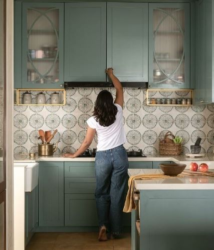 Green floor tiles Australia | Pattern tiles Sydney.
