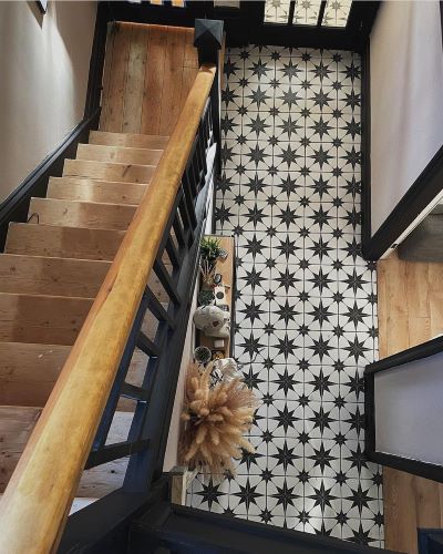 Black and White Star Tiles Sydney Spanish Bathroom Kitchen